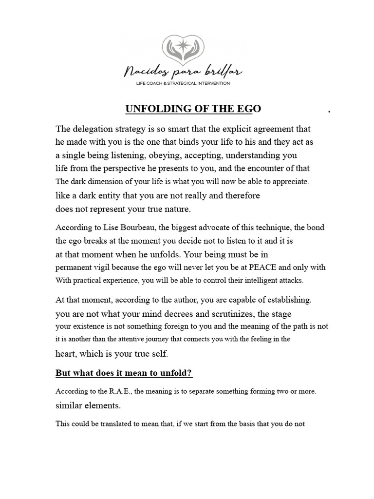 Ego Unfolding Course Wounds | PDF | Behavioural Sciences | Psychology