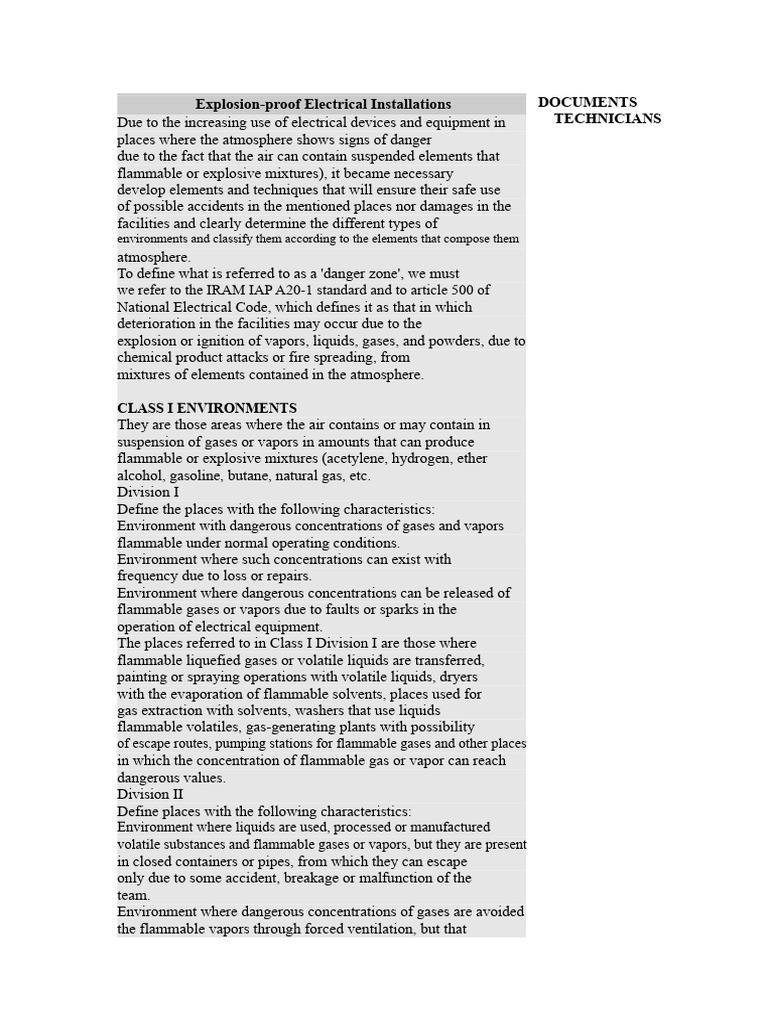 Explosion-Proof Electrical Installations | PDF | Materials | Chemical ...