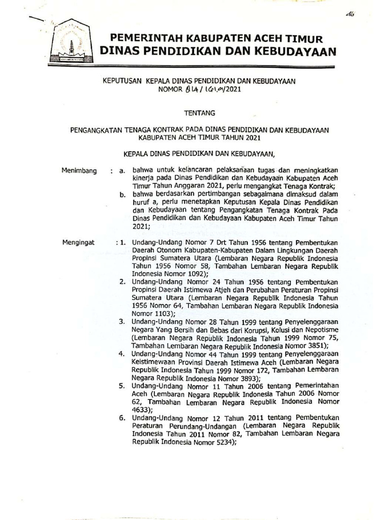 SK Kontrak p3 Safrina 2021 - Compressed | PDF