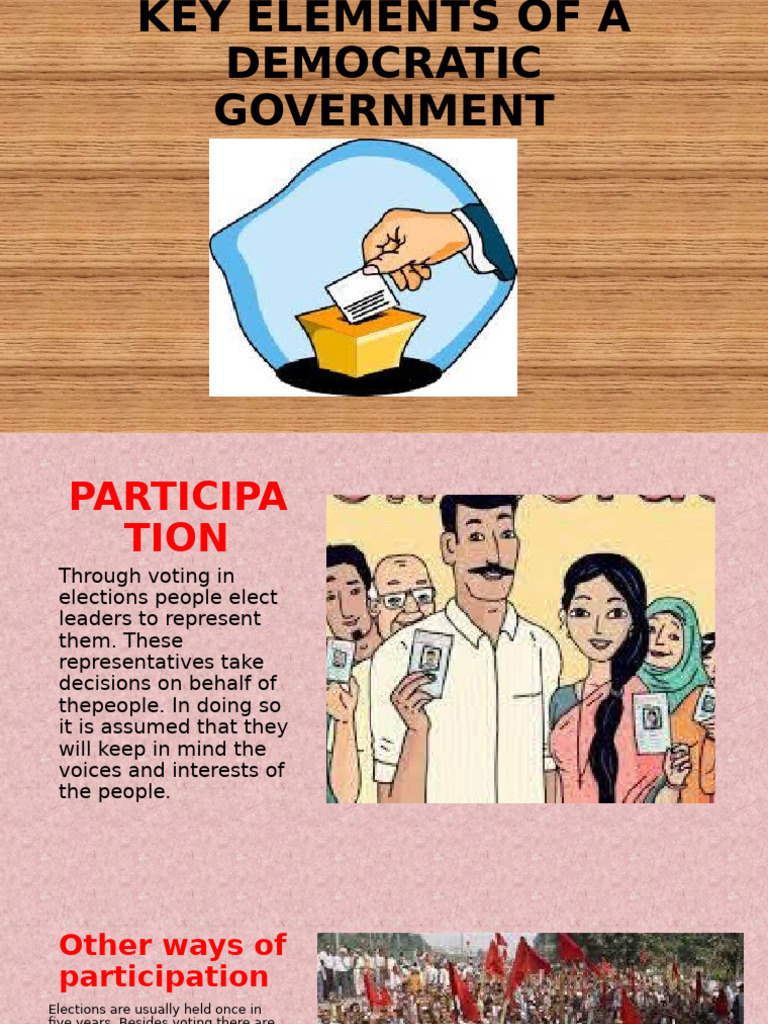 Key Elements of A Democratic Government | PDF