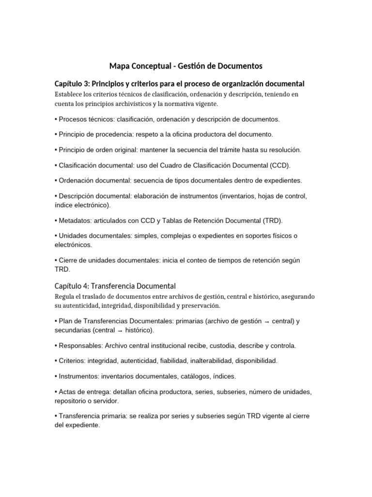 Mapa Conceptual Gestion Documentos Completo | PDF | Ciencias de la Información
