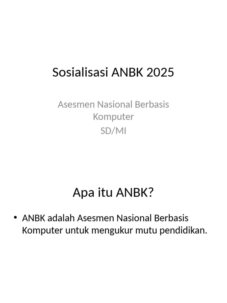 Template ANBK 2025 | PDF