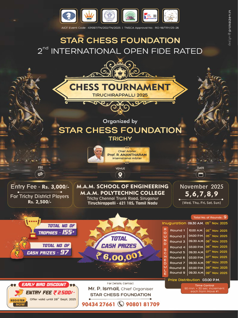 2nd International Open Chess Tournament | PDF | Chess
