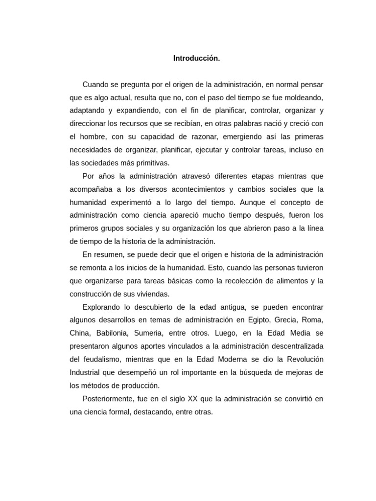 1er Trab Intr a La Administración | PDF | Calidad (comercial) | Business