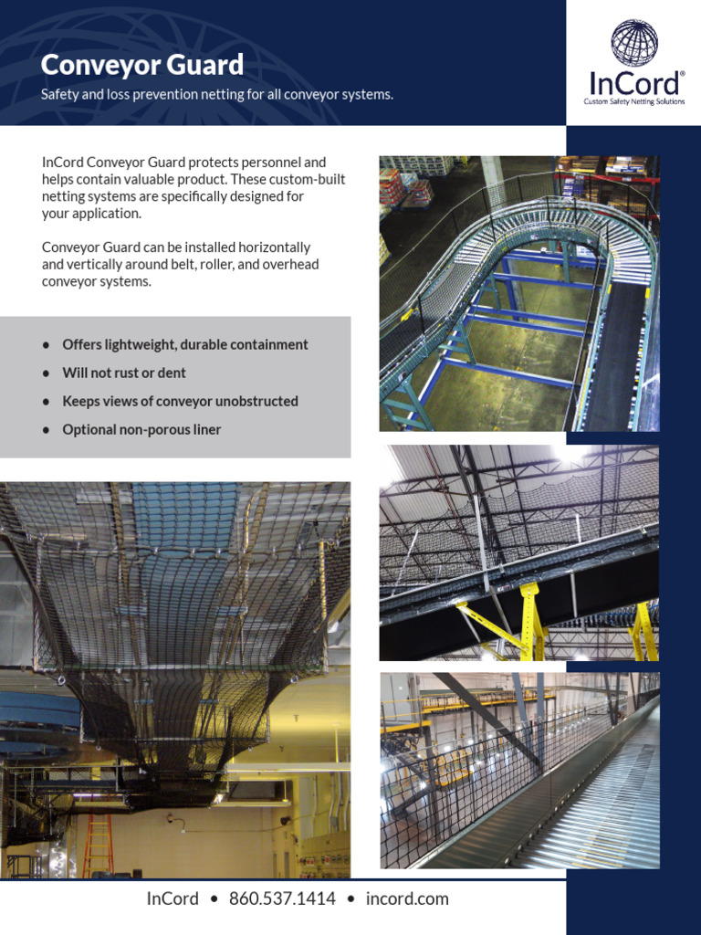 InCord Conveyor Guard Specifications | PDF | Materials