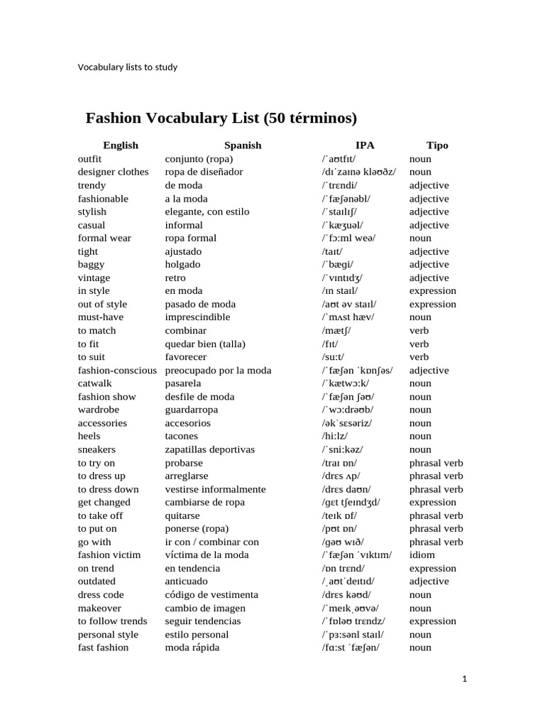 Vocabulary Lists To Study ISE I | PDF | Determinantes de la salud