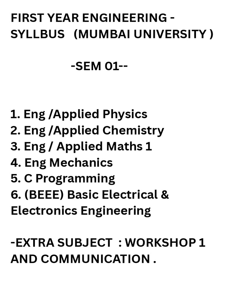 Fe Sem 01 C Programming Syllbus | PDF | Pointer (Computer Programming) | Control Flow
