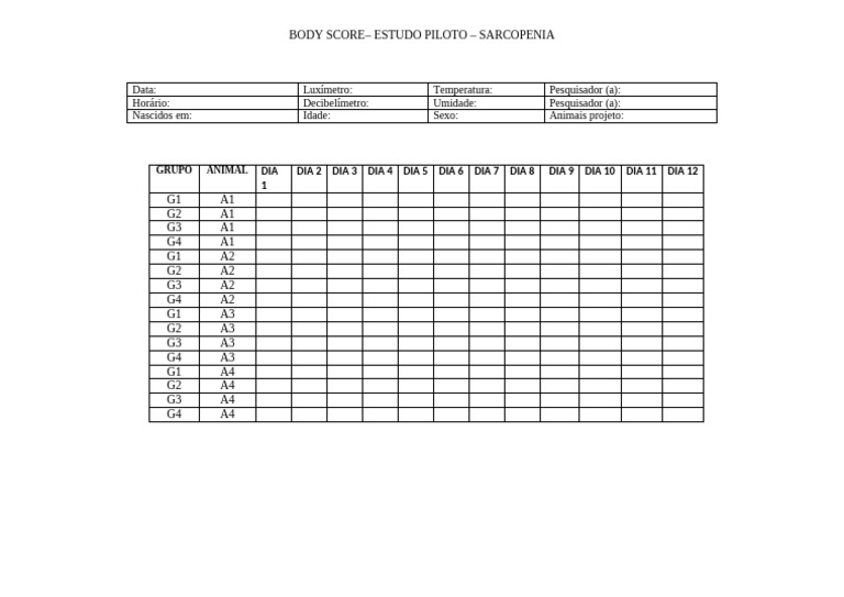 Body Score | PDF