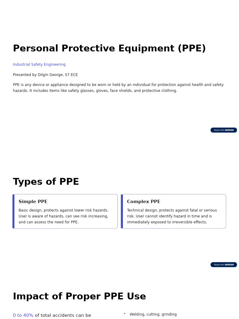 Essential Guide to Personal Protective Equipment | PDF | Personal ...