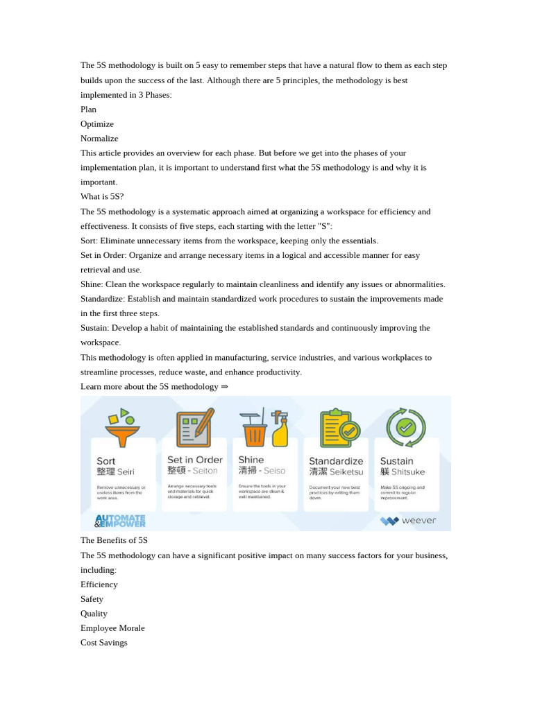 5S Methodology: Implementation Guide | PDF | Audit | Methodology