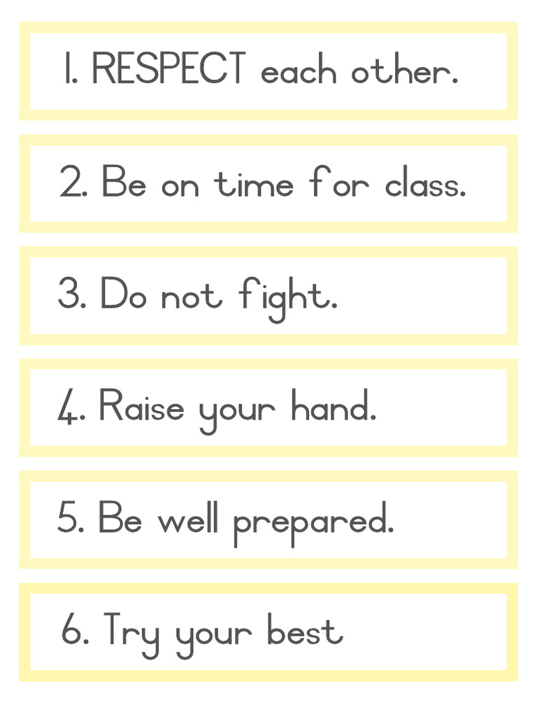 Be On Time For Class PDF | PDF