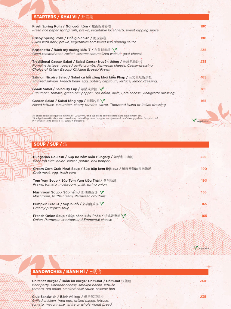 Chit Chat Menu Ala Carte Full 2023 | PDF