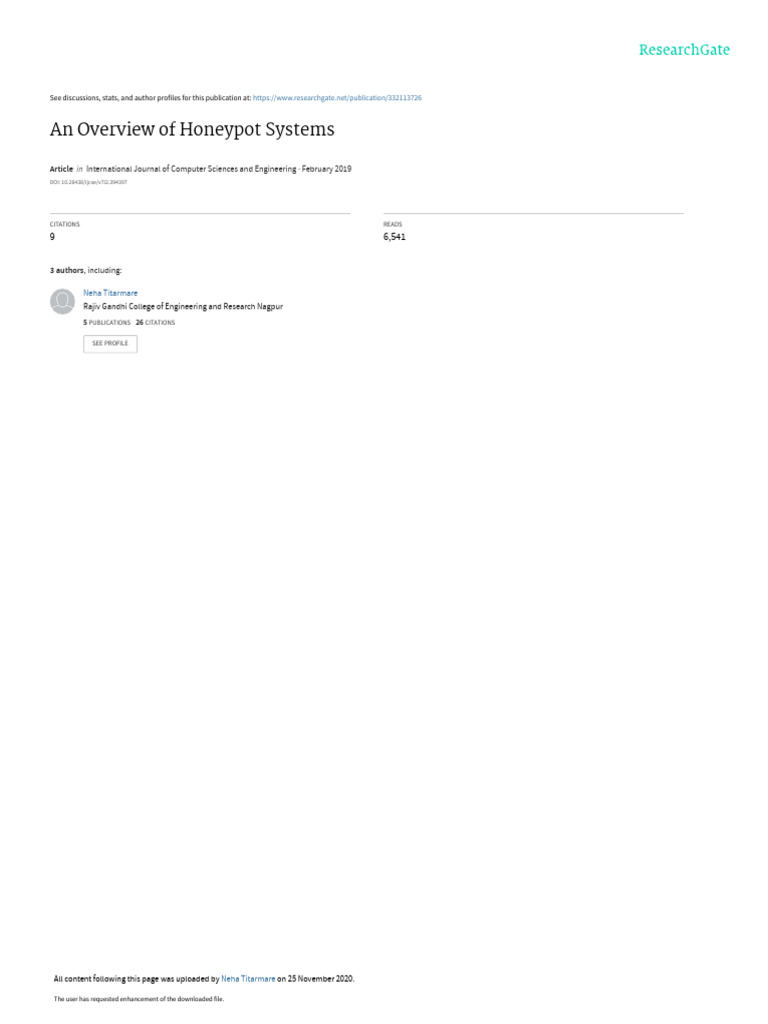 An_Overview_of_Honeypot_Systems | PDF | Computing