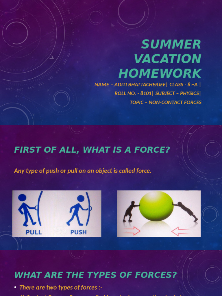 Summer Vacation Homework - Physics | PDF