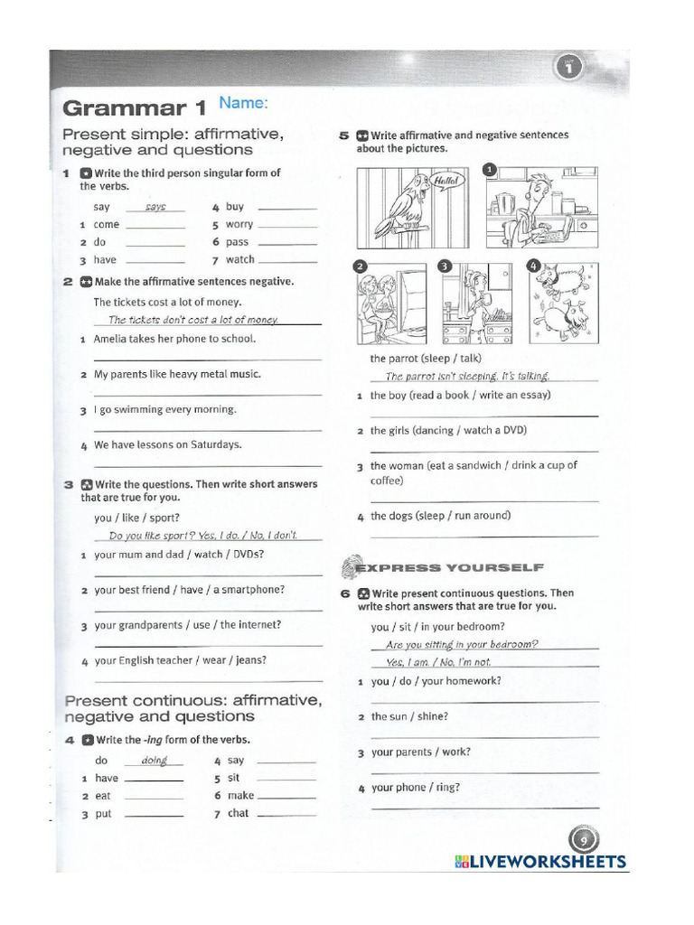 Worksheet 1310739 | PDF
