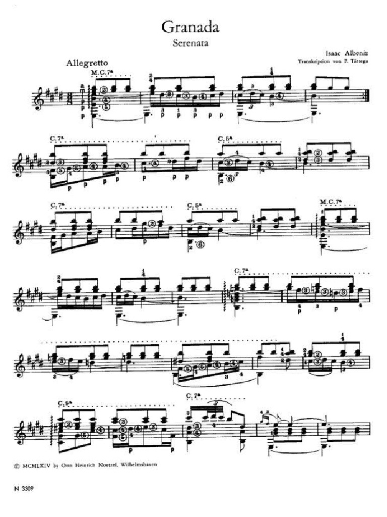 Granada (Solfeo Albeniz FS) | PDF