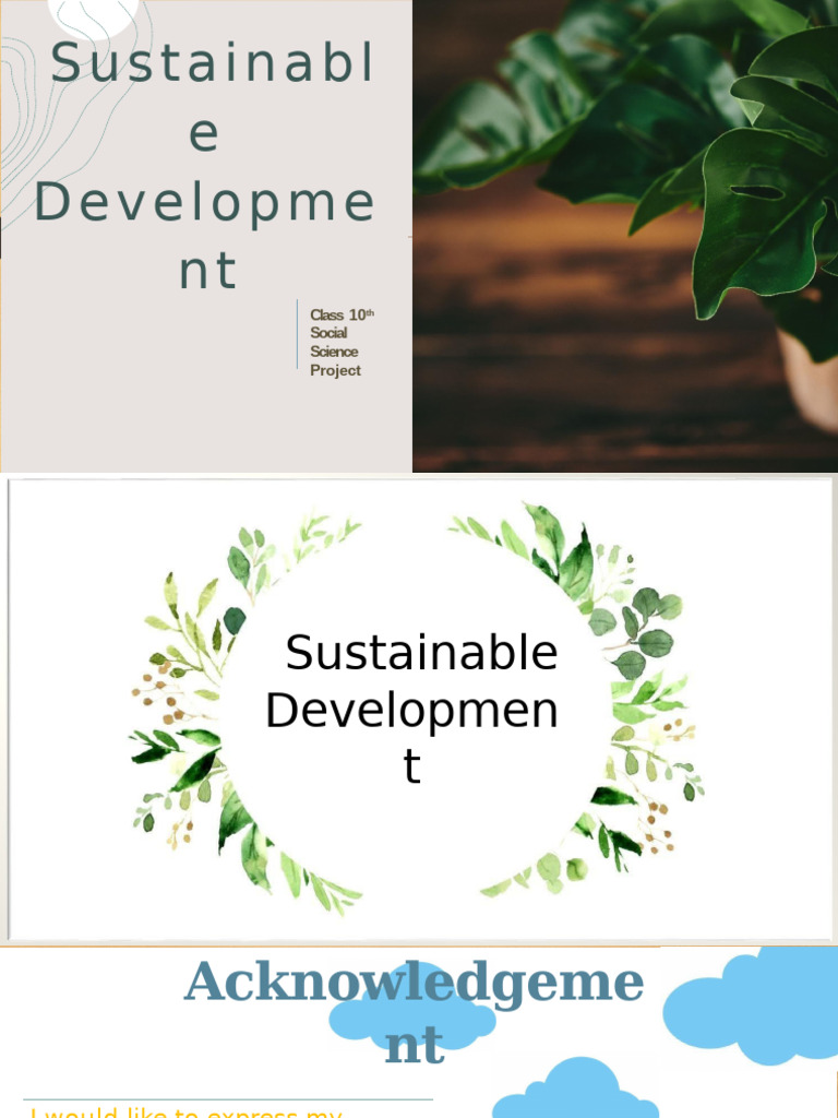 Sustainable Development Class 10 | PDF | Sustainability | Sustainable ...