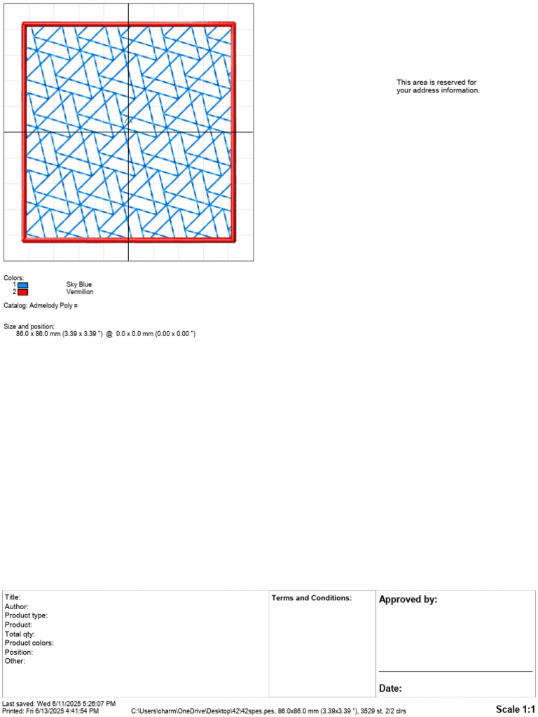 This Area Is Reserved For Your Address Information.: Approved by | PDF