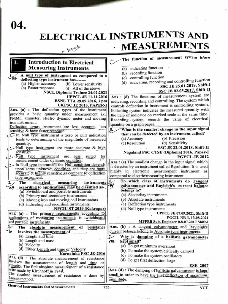 Electrical Instruments Overview and Types | PDF | Accuracy And ...