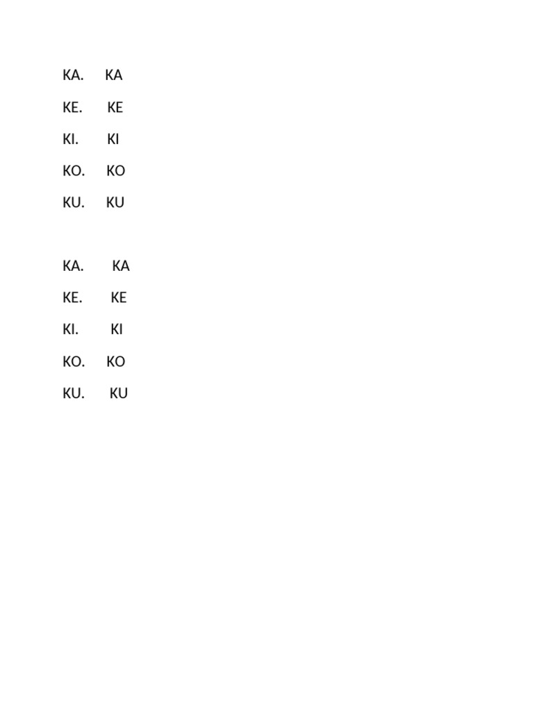 Ka. Ka Ke. Ke Ki. Ki Ko. Ko Ku. Ku | PDF