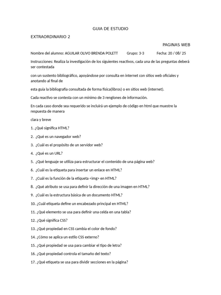 Guia de Paginas Web | PDF | HTML | Red mundial