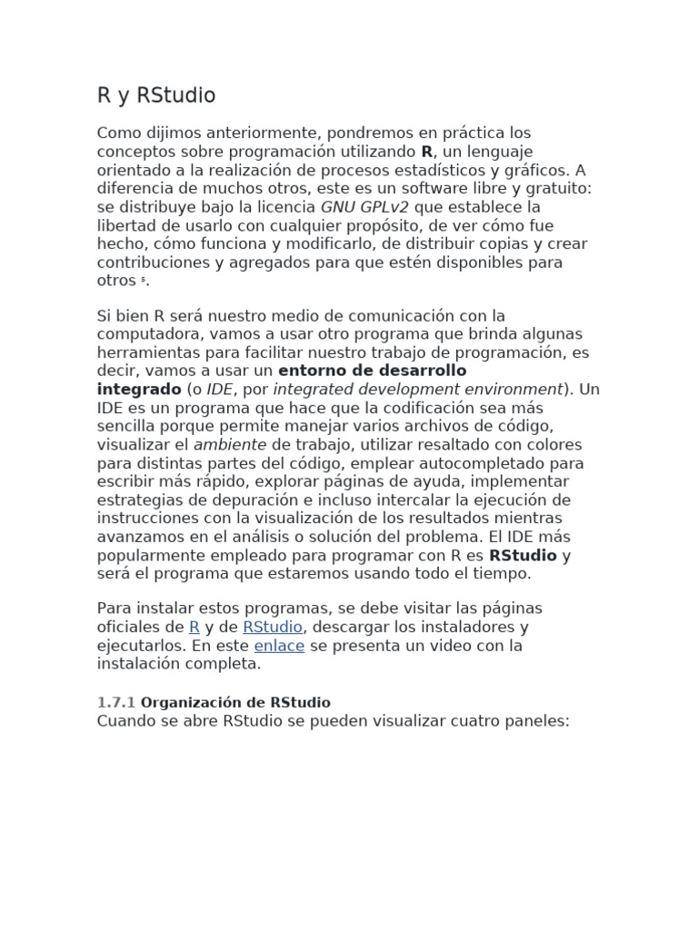 R y RStudio | PDF