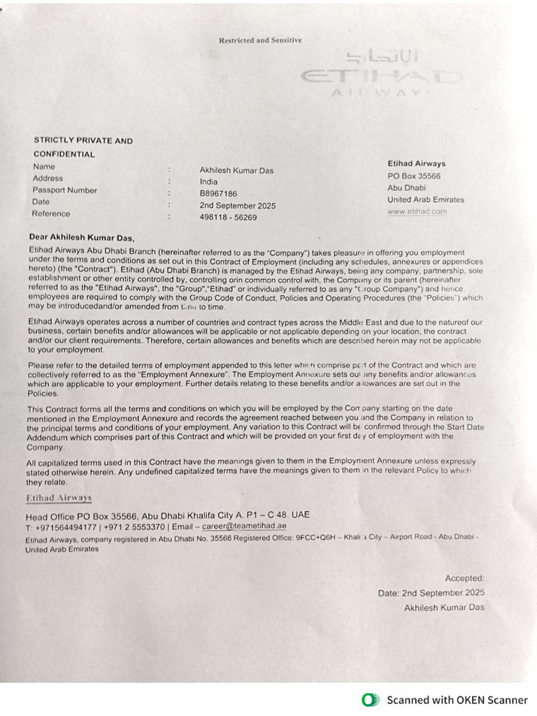 My Offer Latter | PDF