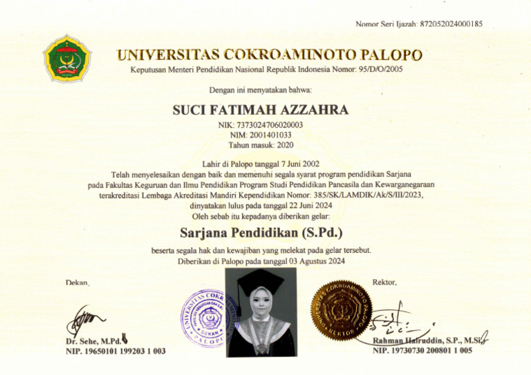 Ijazah S1 | PDF
