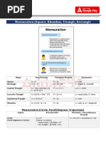 Mensuration Formulas SSC CGL | PDF | Sphere | Radius