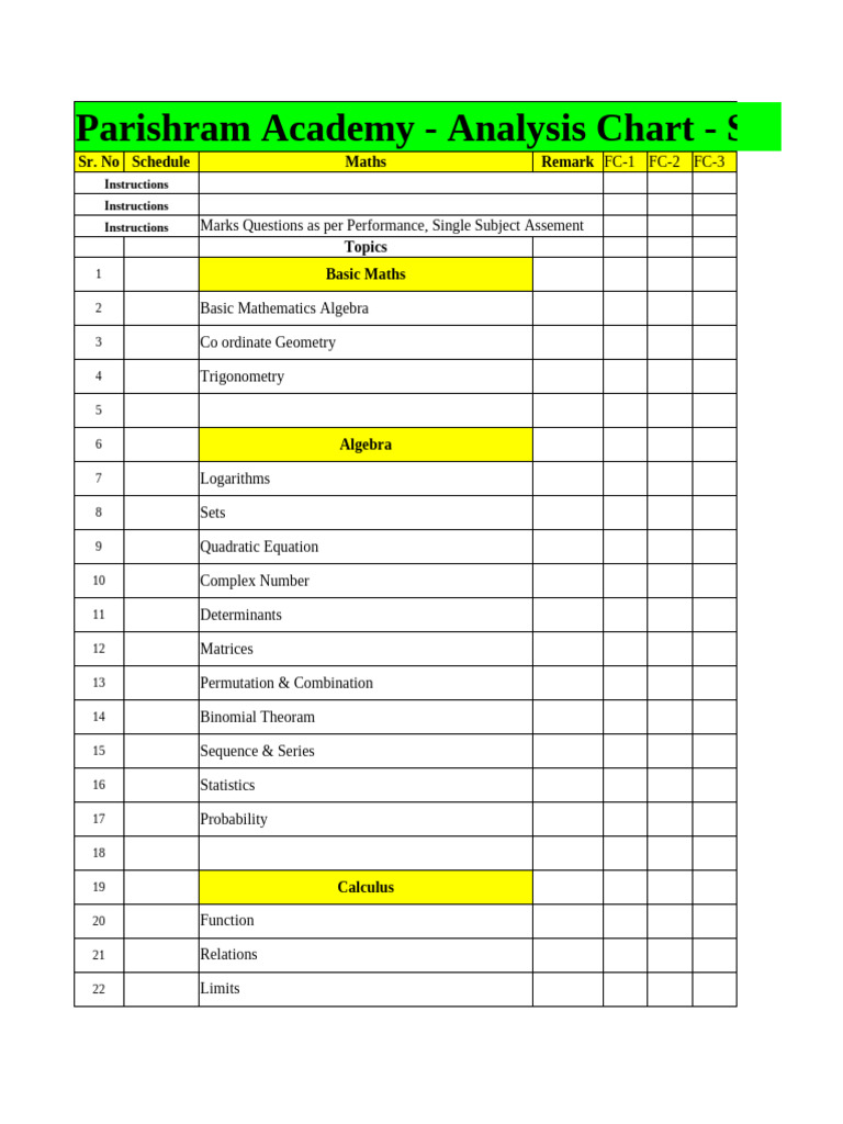 Home Chart For Students | PDF | Integral | Equations