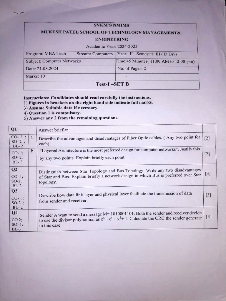 Past Year M1 Papers | PDF