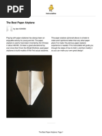 Suzanne Glider Paper Airplane Guide | PDF