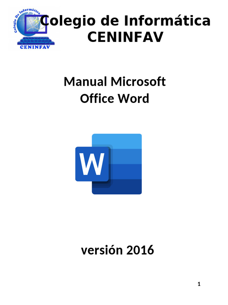 Manual de Word 2016 Colegio | PDF | Ventana (informática) | Microsoft Word