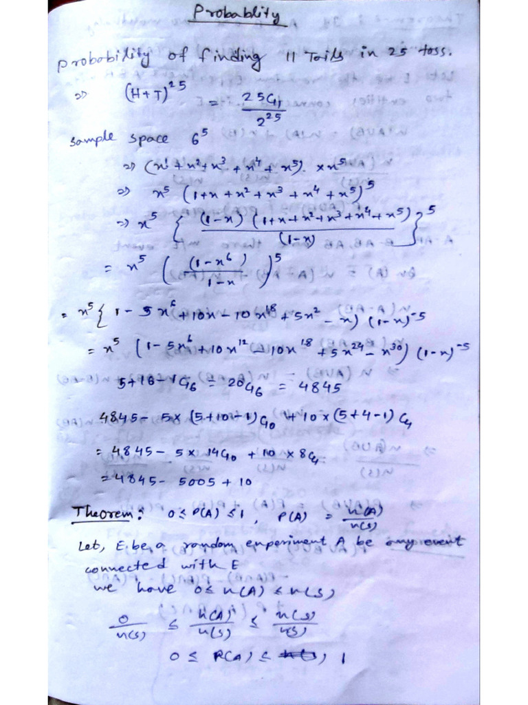 Probability Notes | PDF