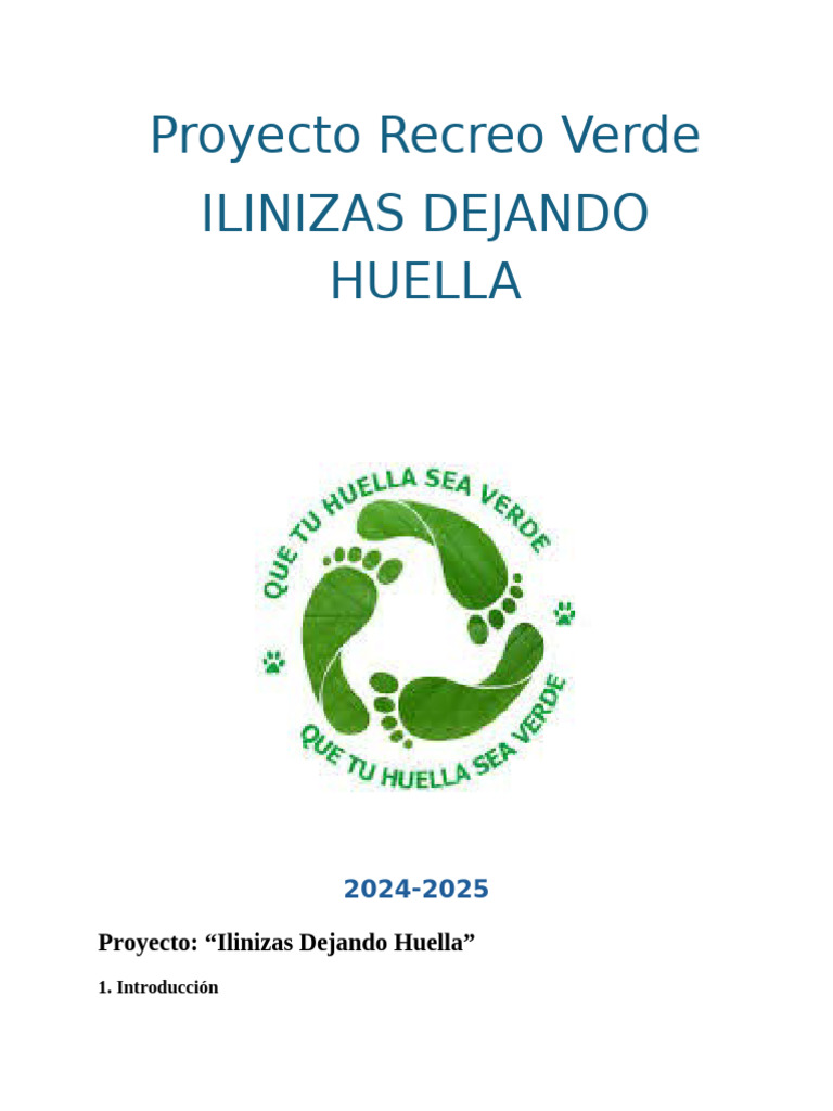 Recreo Verde: Huella por el Cambio | PDF | Residuos | Sustentabilidad