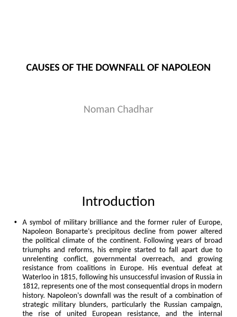 Napoleon's Downfall: Key Causes Explained | PDF | First French Empire ...