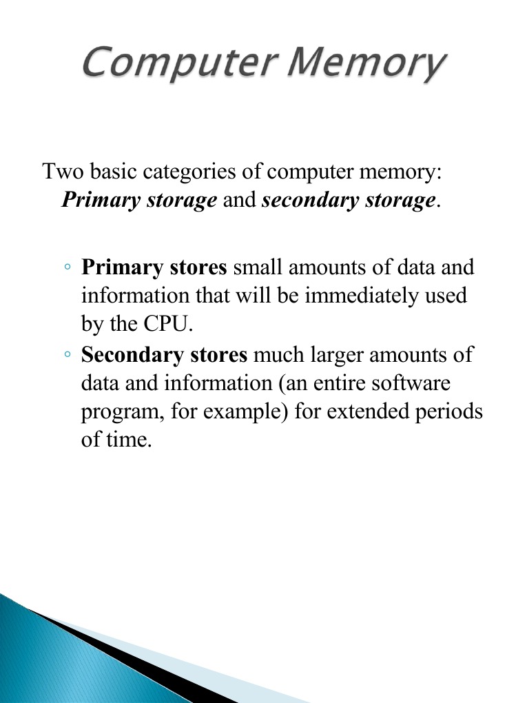 Computer Memory Basics | PDF | Random Access Memory | Read Only Memory