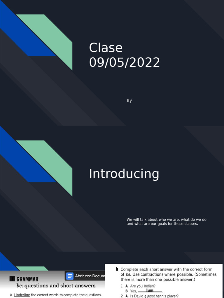 Introduction to Class Goals and Structure | PDF