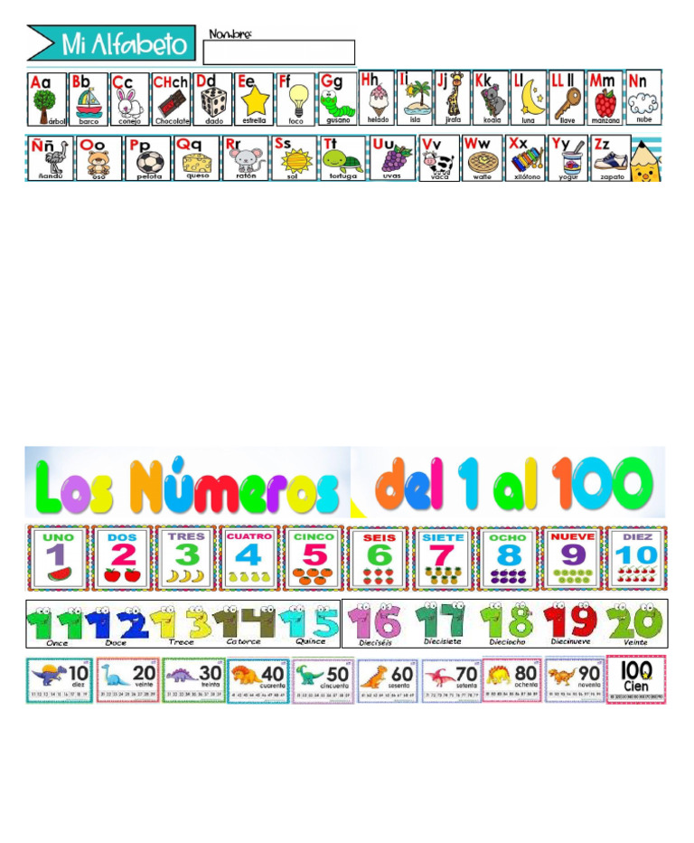 Abecedario y Numeros Lona | PDF