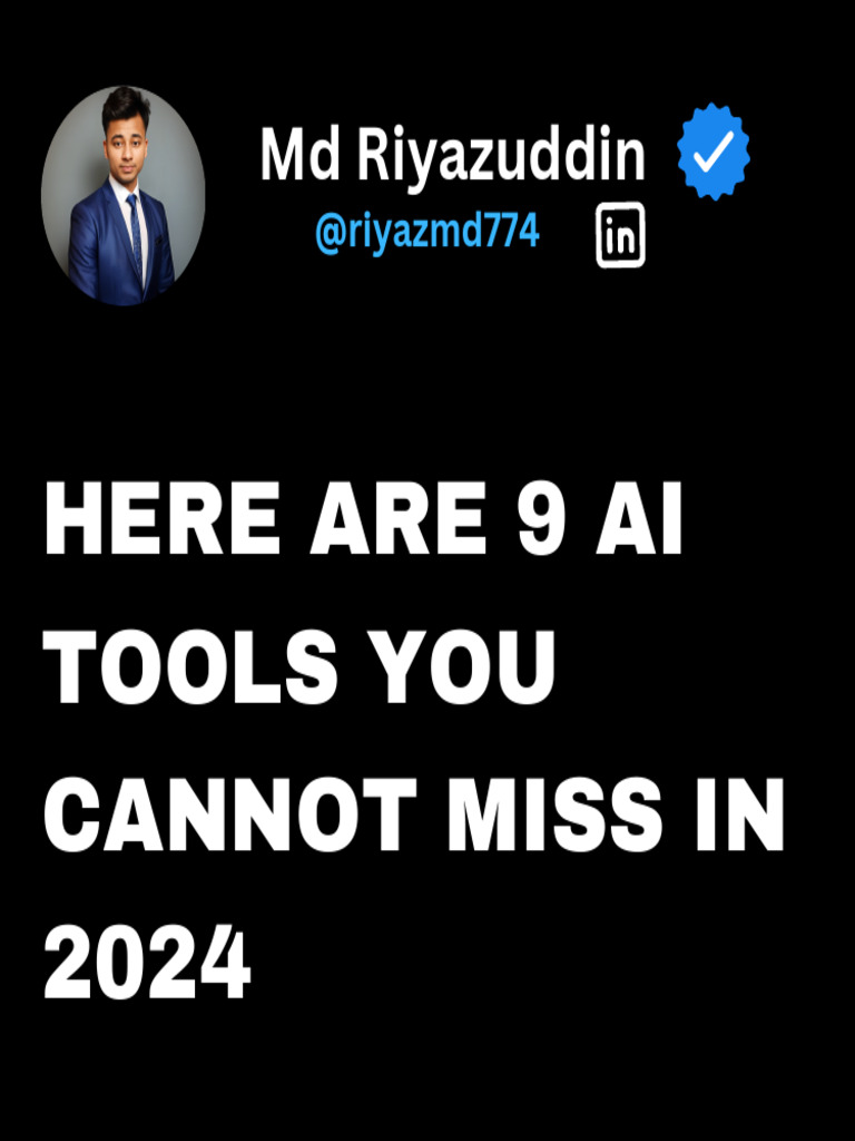? 9 AI TOOLS YOU CANNOT MISS IN 2024-1 | PDF