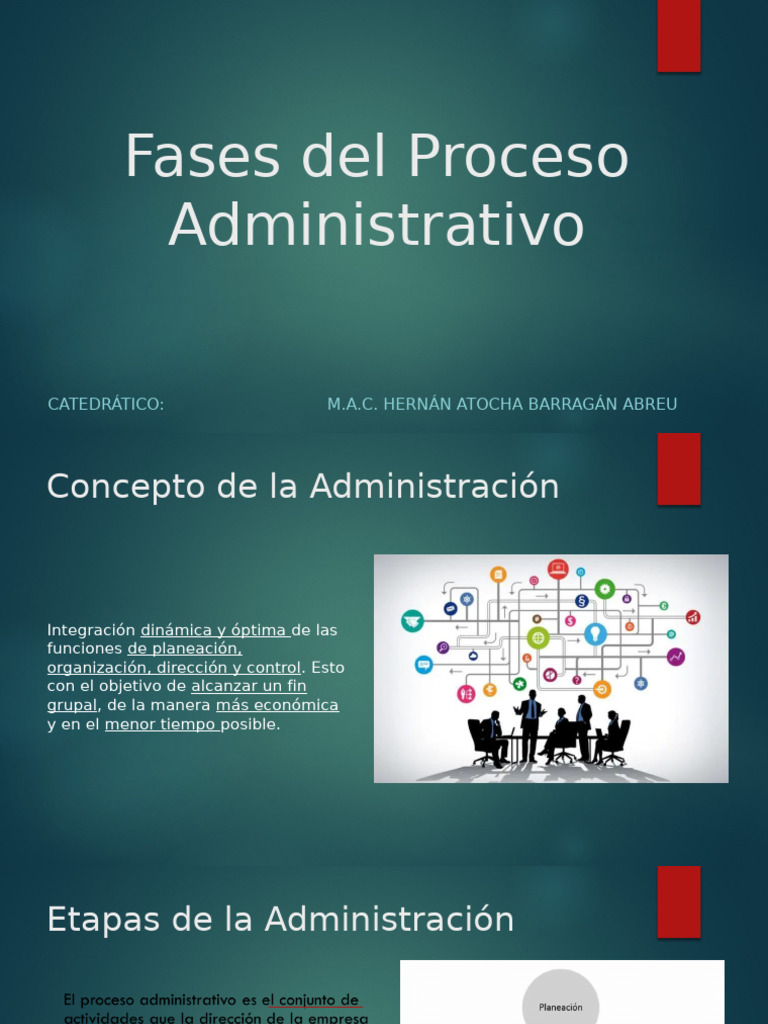 Fases del Proceso Administrativo | PDF | Planificación | Business