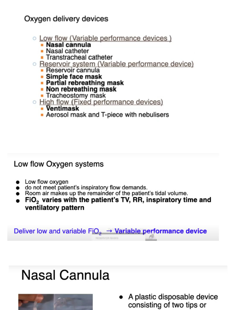 Oxygen Therapy Slides | PDF