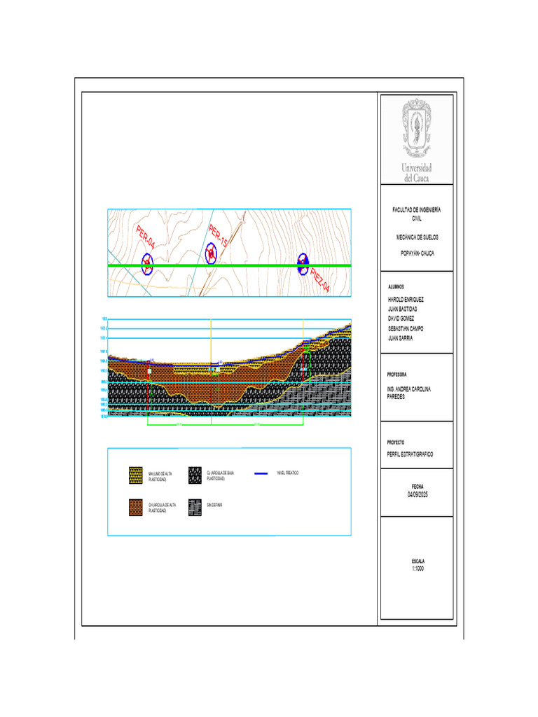 Perfil Estratigrafico (1) Model | PDF | Suelo | Mecánica de suelos