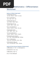 Class 12 Differentiation Formulas | PDF