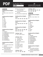 CAE Practice Tests Answer Key | PDF