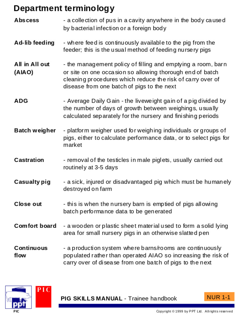 Pig Skills Manual: Trainee Handbook | PDF