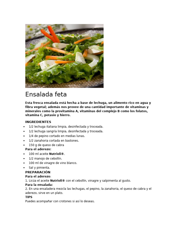 Ensalada Feta | PDF