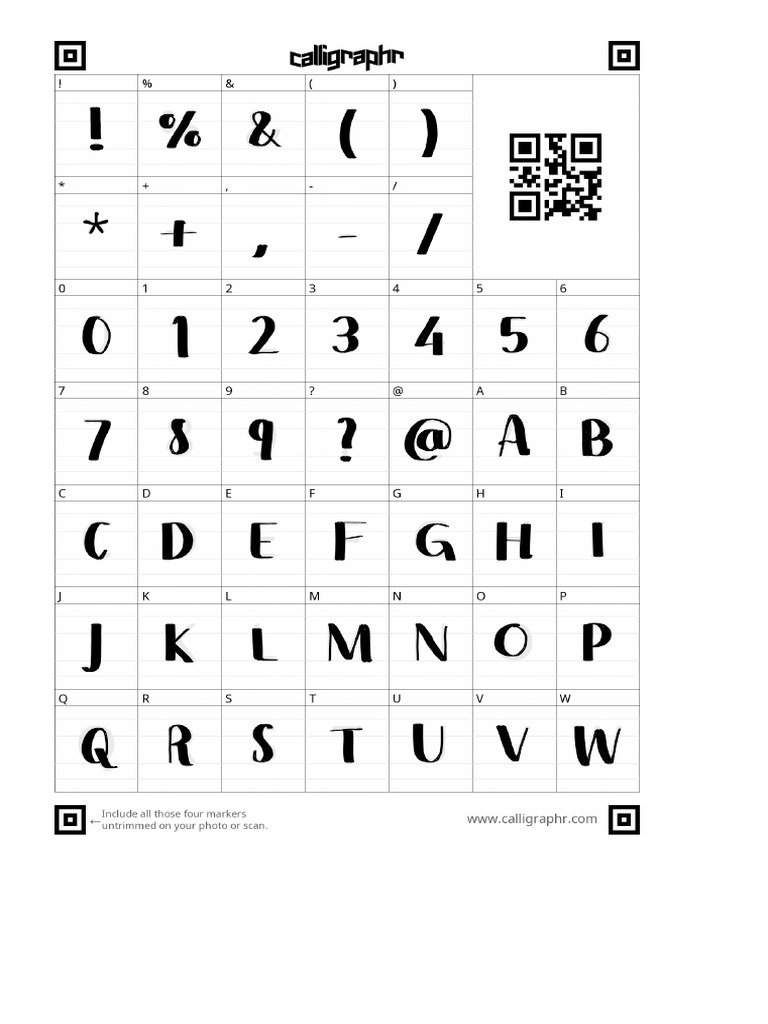 Calligraphr Template | PDF