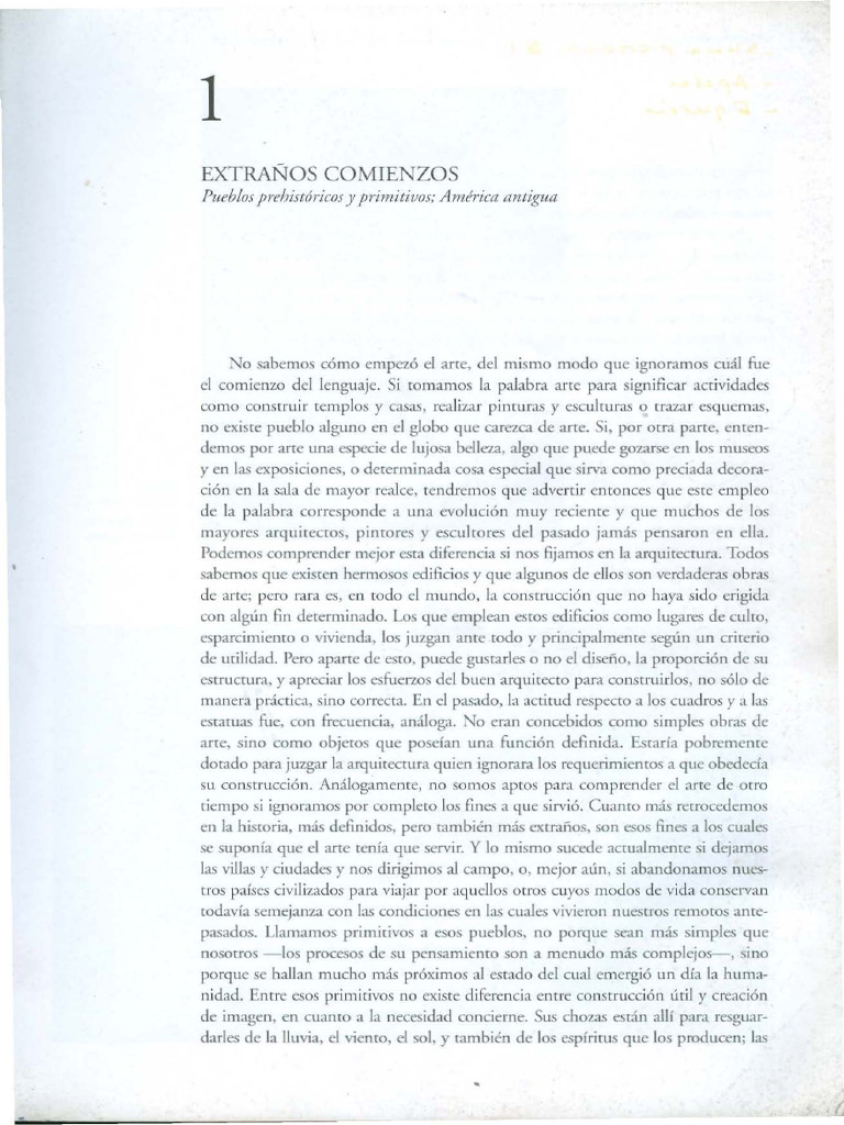 Gombrich Cap1 Extraños Comienzos | PDF | Serpiente