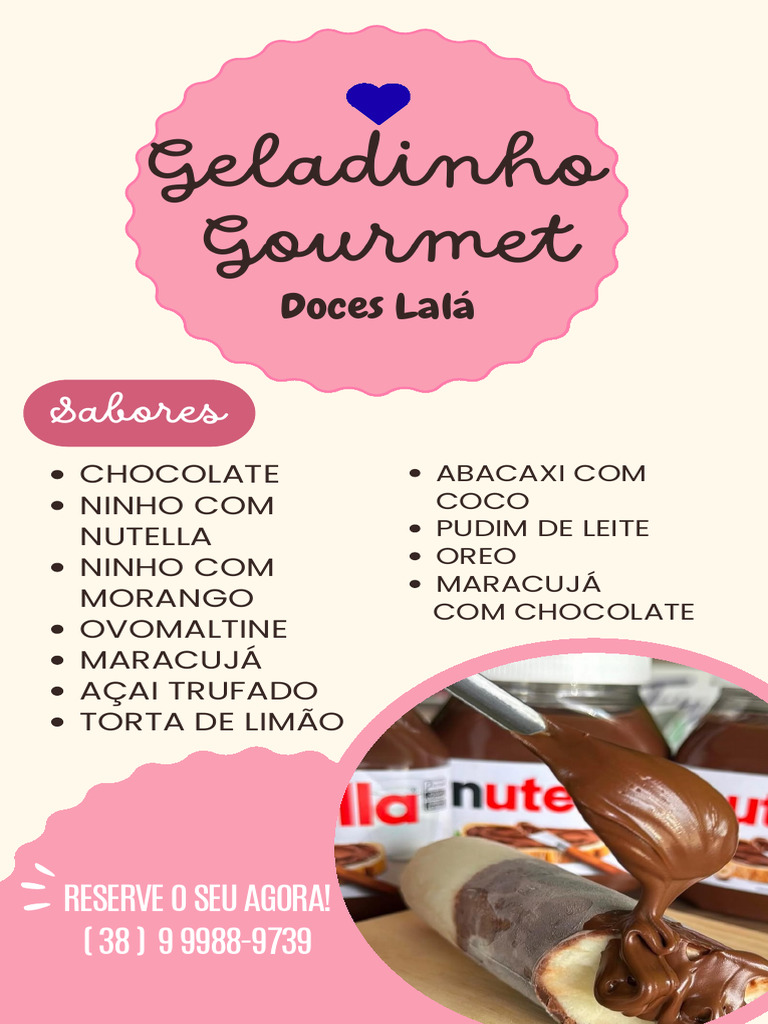Cardápio de Bolo Para Confeitaria Moderno Rosa e Marrom Story | PDF